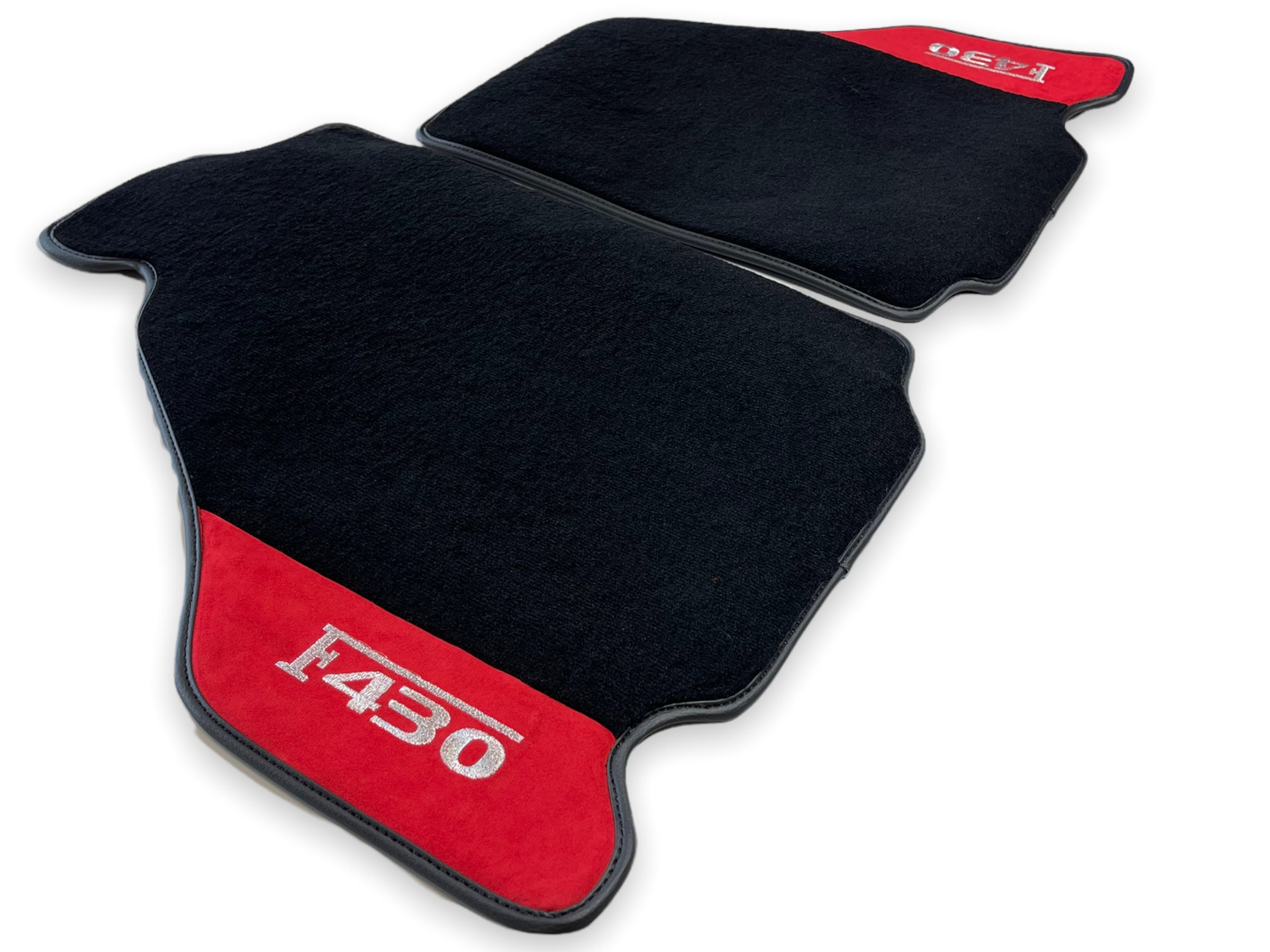Floor Mats for Ferrari F430 2004-2009 Red Alcantara Leather Tailored ...