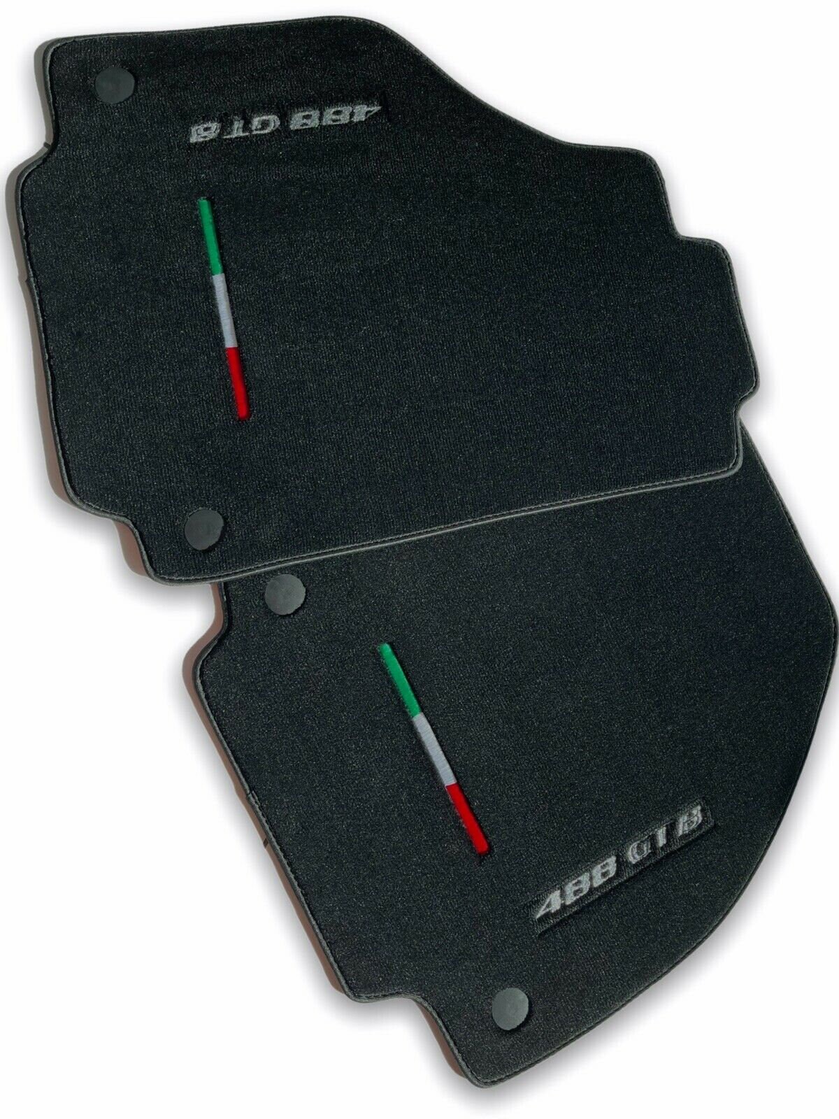 Floor Mats for Ferrari 488 GTB 2016-2021 Black Color Tailored Carpets ...