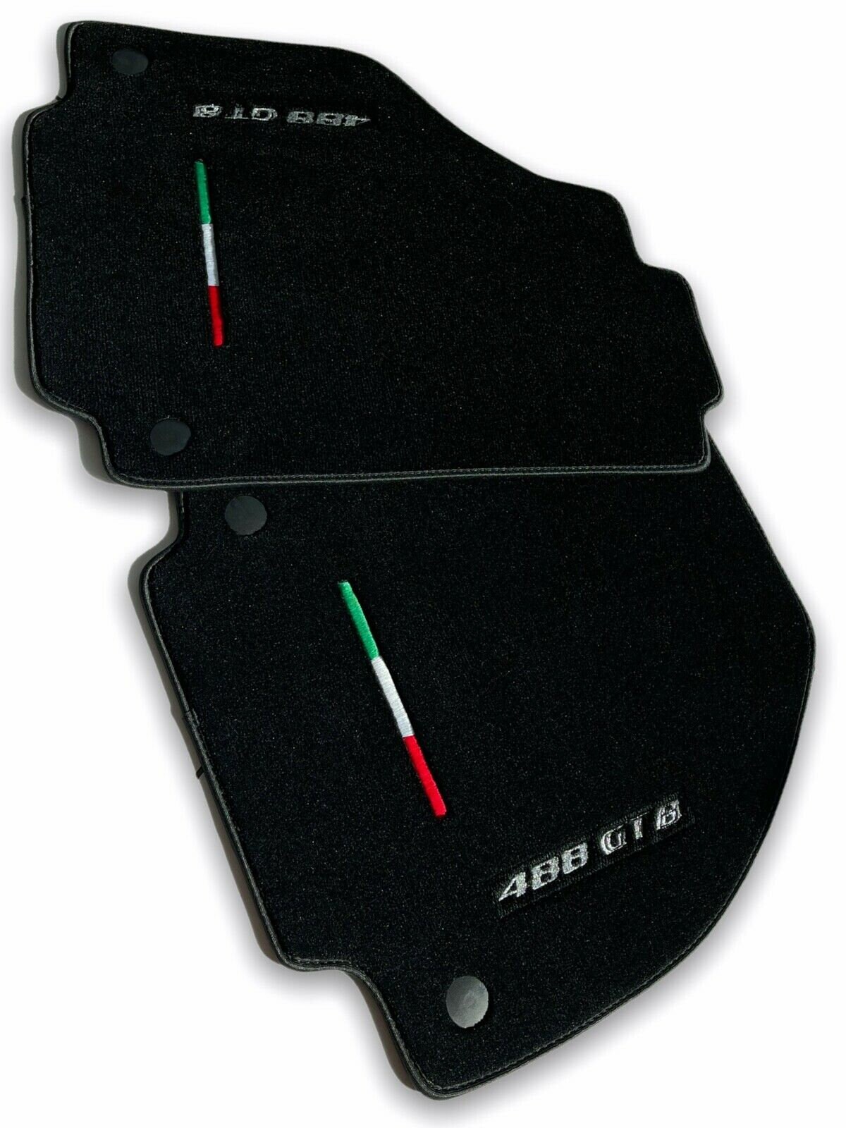 Floor Mats for Ferrari 488 GTB 2016-2021 Black Color Tailored Carpets ...