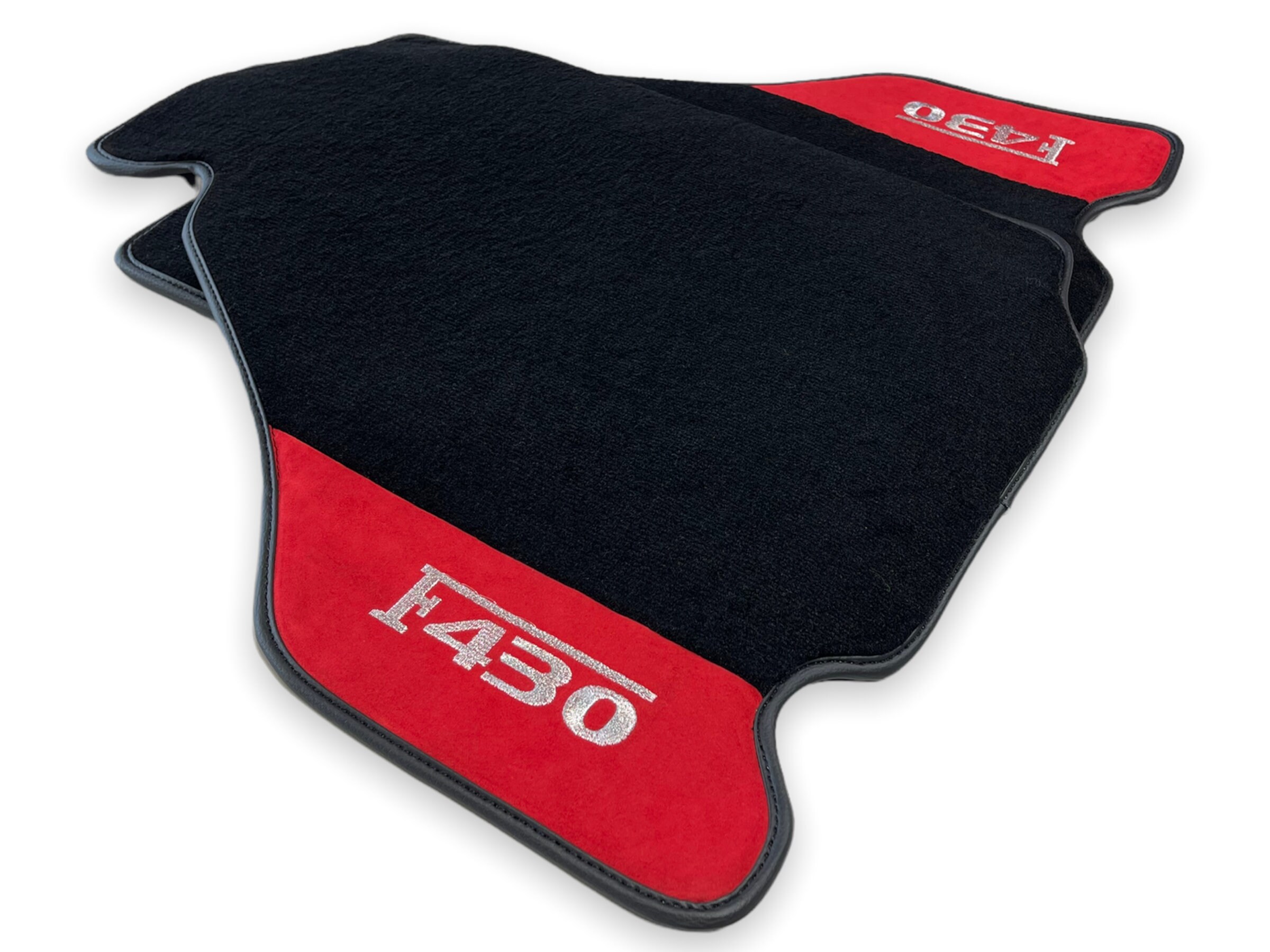 Floor Mats for Ferrari F430 2004-2009 Red Alcantara Leather Tailored ...
