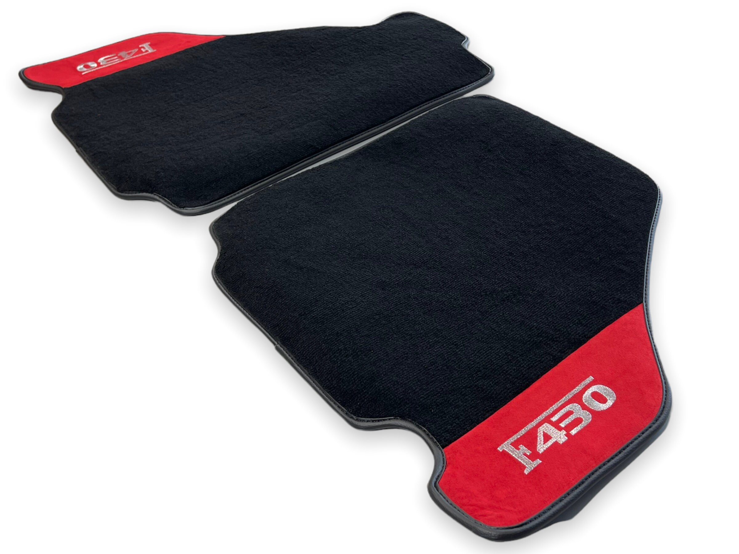Floor Mats for Ferrari F430 2004-2009 Red Alcantara Leather Tailored ...