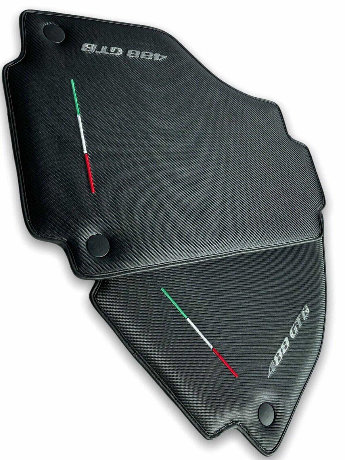 Floor Mats for Ferrari 488 GTB 2016-2021 Carbon Fiber Leather Tailored ...