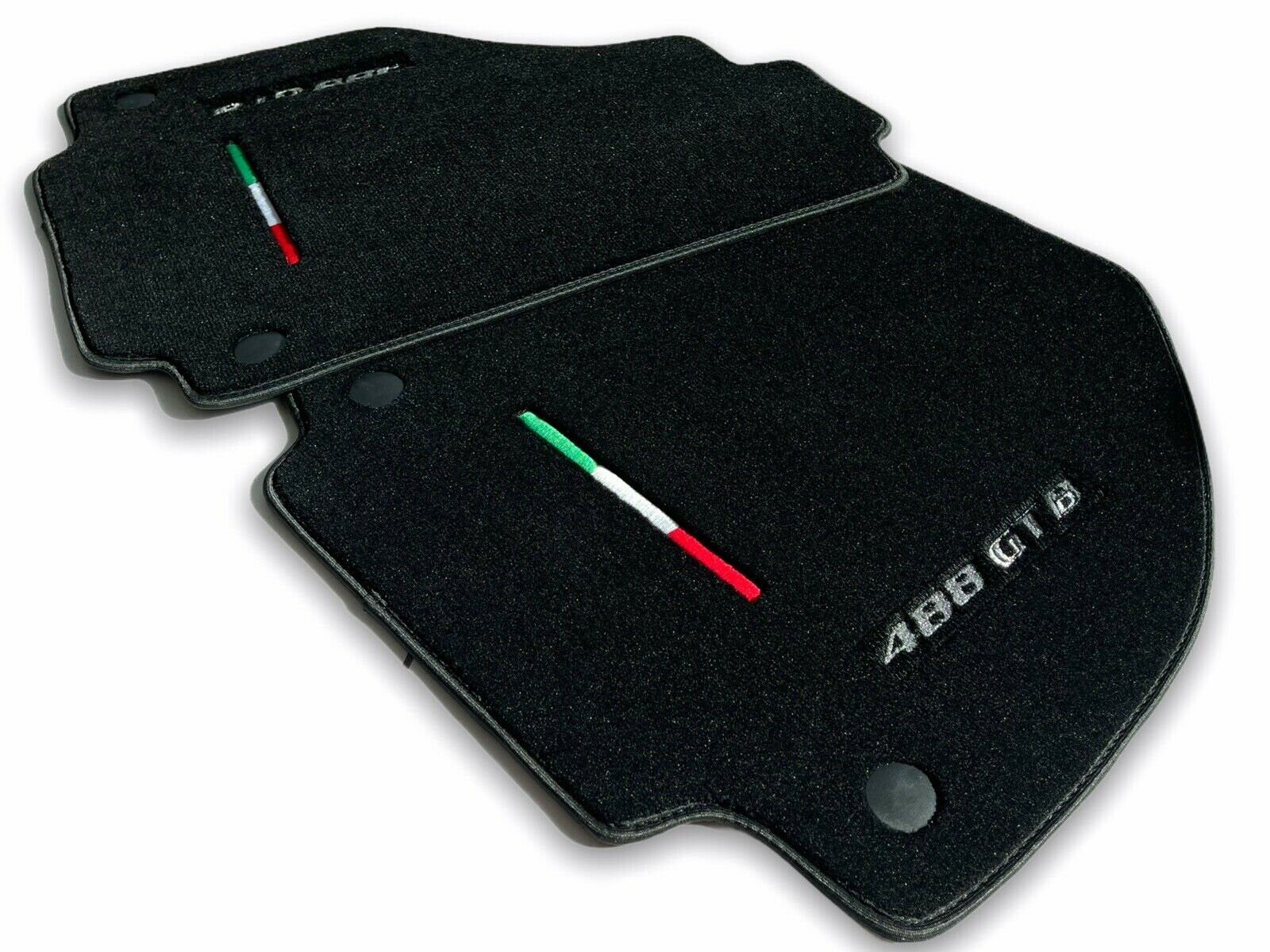 Floor Mats for Ferrari 488 GTB 2016-2021 Black Color Tailored Carpets ...