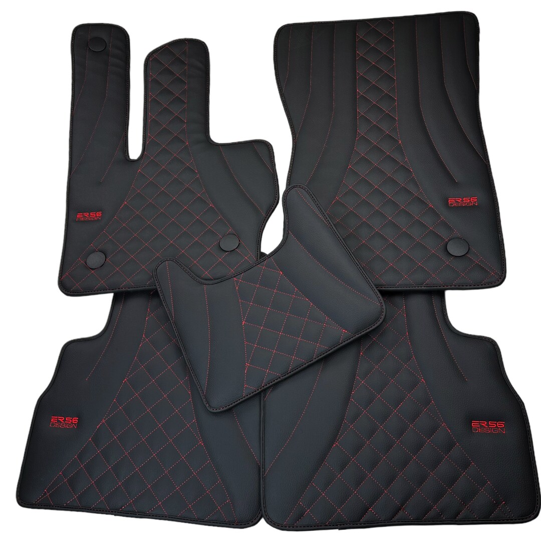 Black Leather Floor Mats for Mercedes-benz G Class 2019-2022 W463 ER56 ...