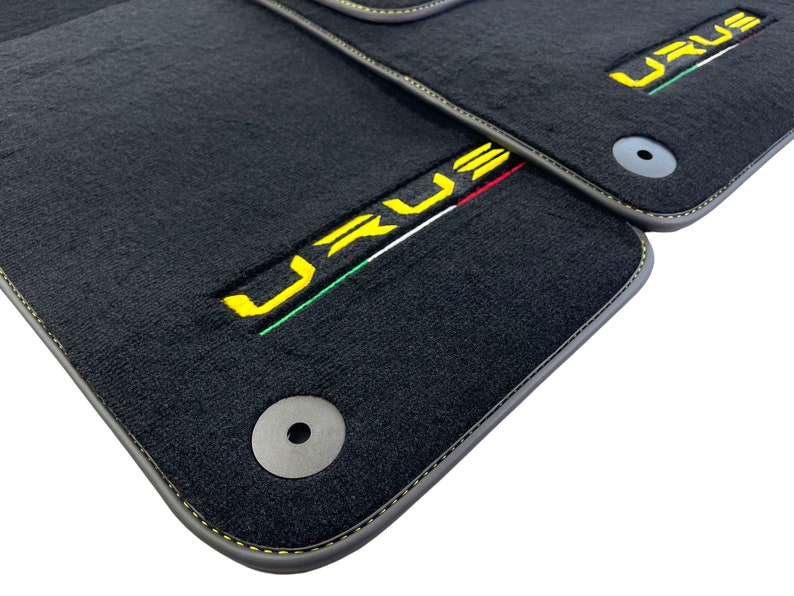 Floor Mats for Lamborghini Urus 2018-2022 Black Carpet Yellow - Etsy