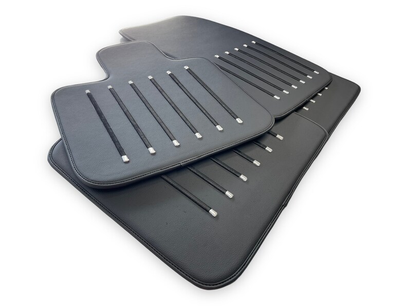 Black Leather Floor Mats for Rolls Royce Black Badge Wraith / Shadow ...