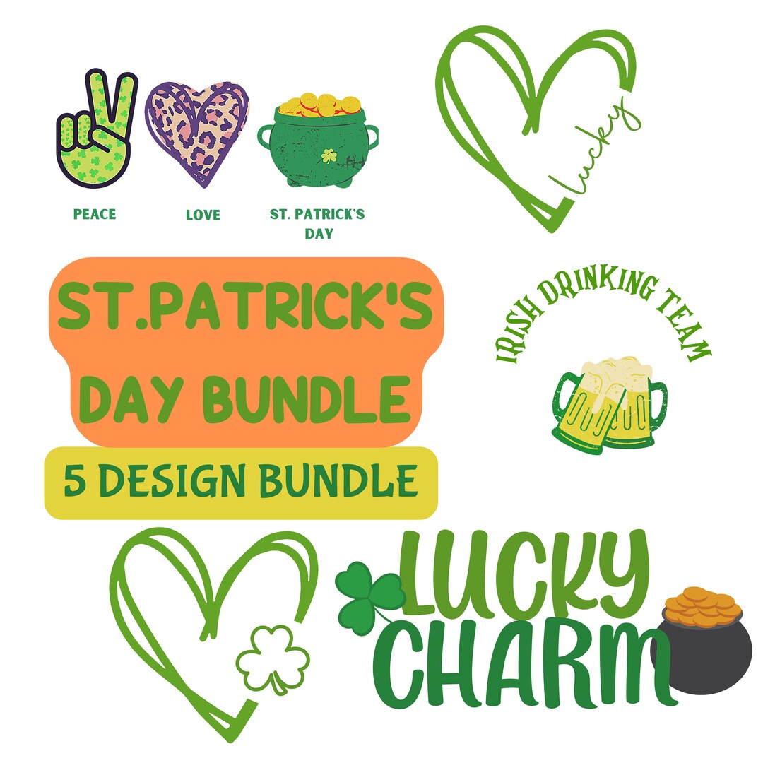 St.patrick's Day Bundle Digital Png, St Patrick's Day Shirt Design, St ...