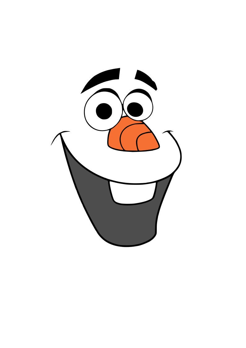 Disney Olaf Face Frozen Digital Download All Cutting | Etsy