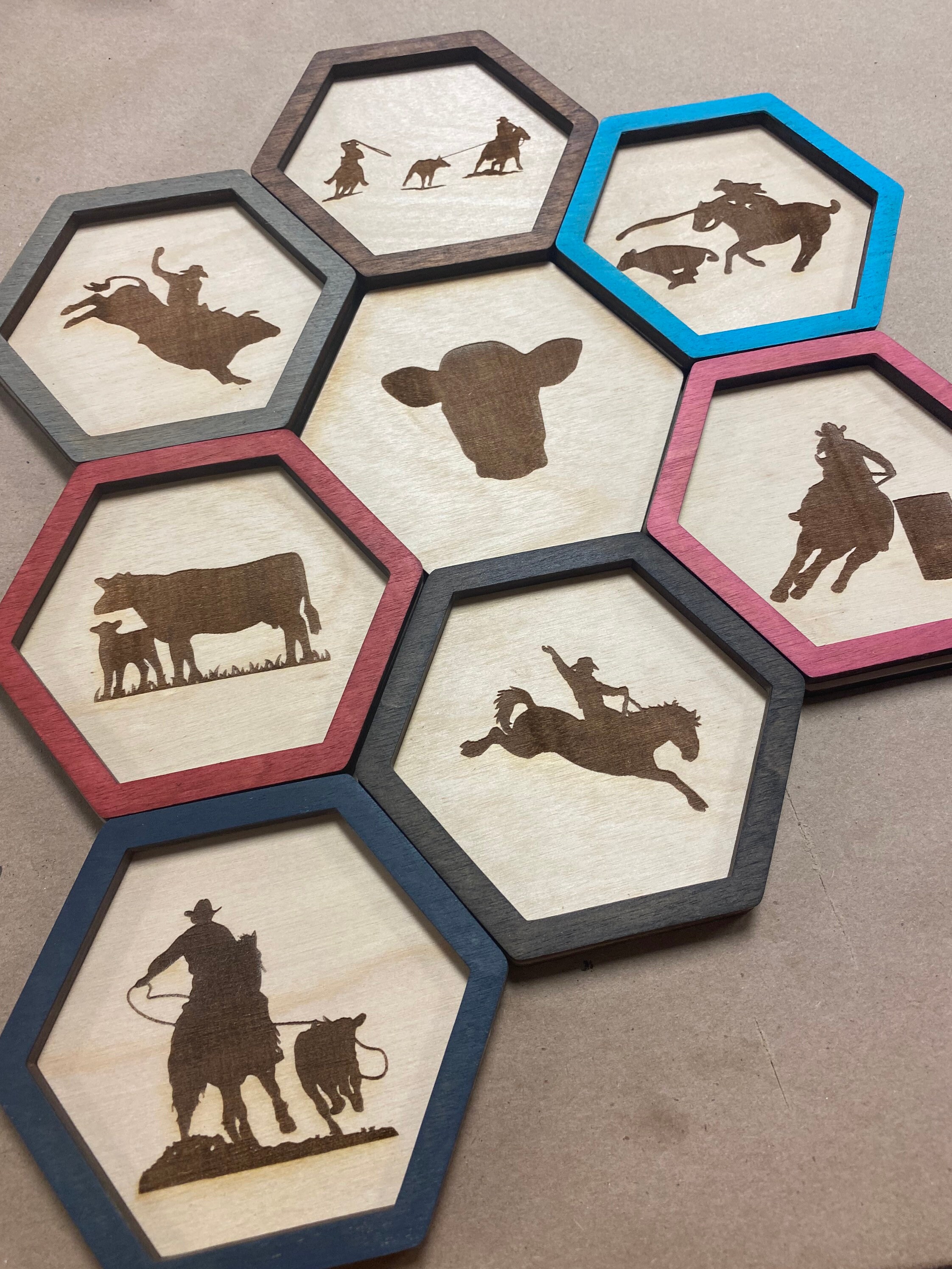 Rodeo Trinket Trays / Western Catch All / Cowboy Gift / Advisor Gift ...