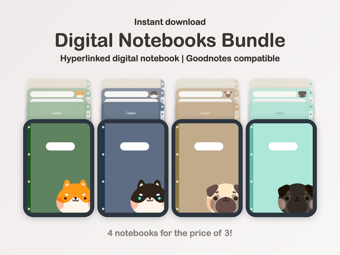 Megapack Husky and Pug Dogs Hyperlinked PDF Aesthetic Cute Kawaii ...