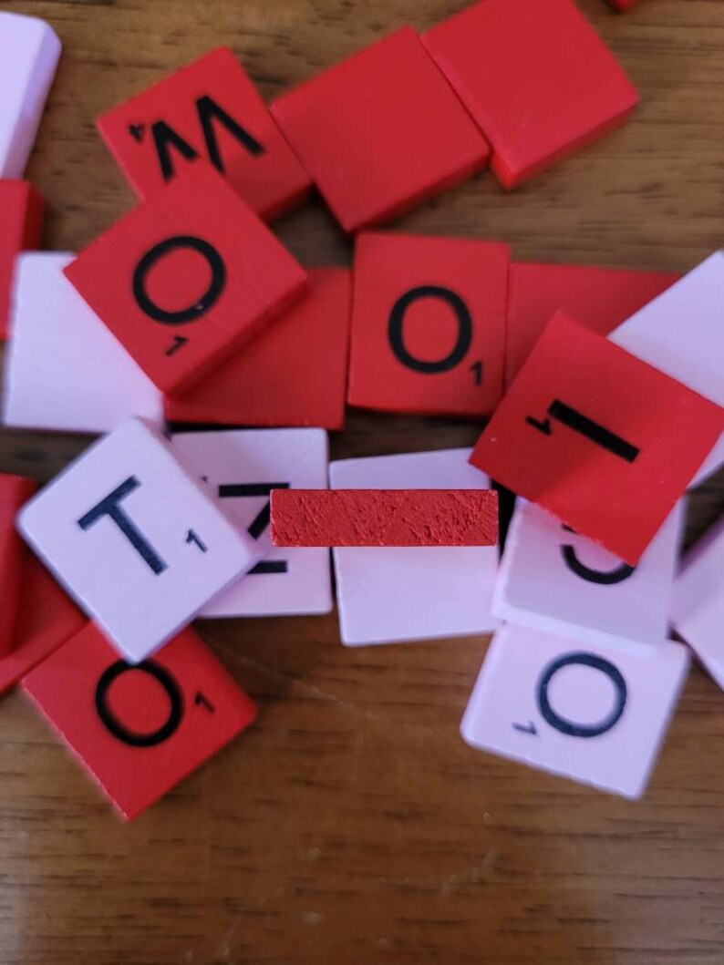 New Scrabble Anagrams Alphabet Tiles in Pink or Red - Etsy