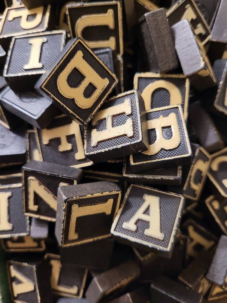 Vintage 1960's Wooden Anagram Alphabet Letter Tiles - Etsy