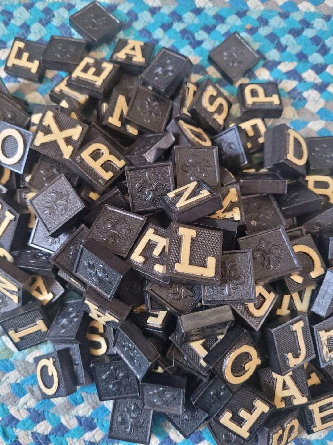 Vintage Hard Wood Anagrams Game Tile Letters - Etsy