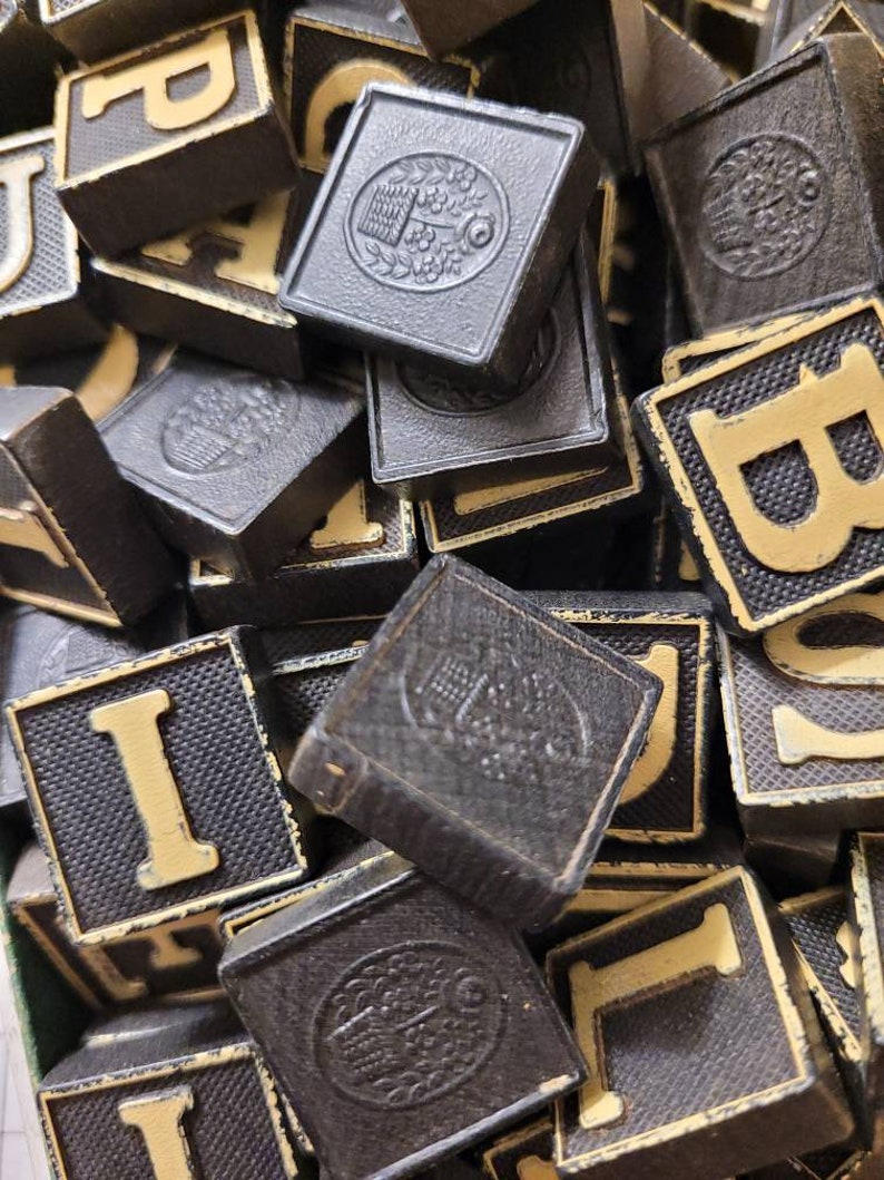 Vintage 1960's Wooden Anagram Alphabet Letter Tiles - Etsy