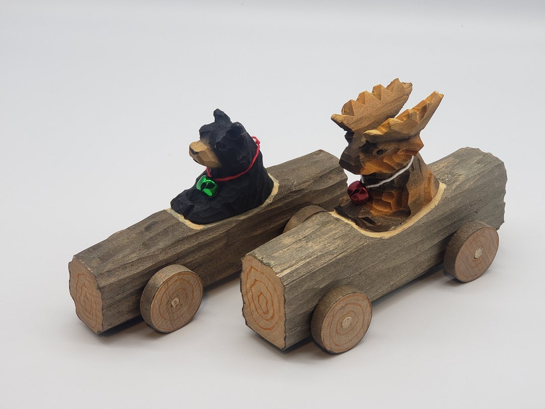 Wooden Log Car - Etsy