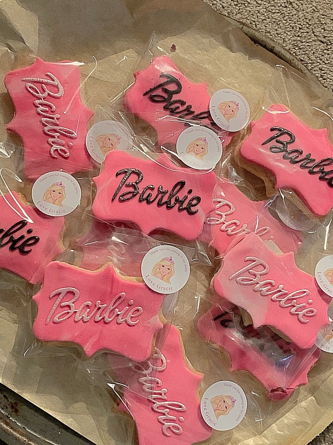 Barbie Biscuits Fondant Biscuits Iced Barbie Biscuits Party Favours ...
