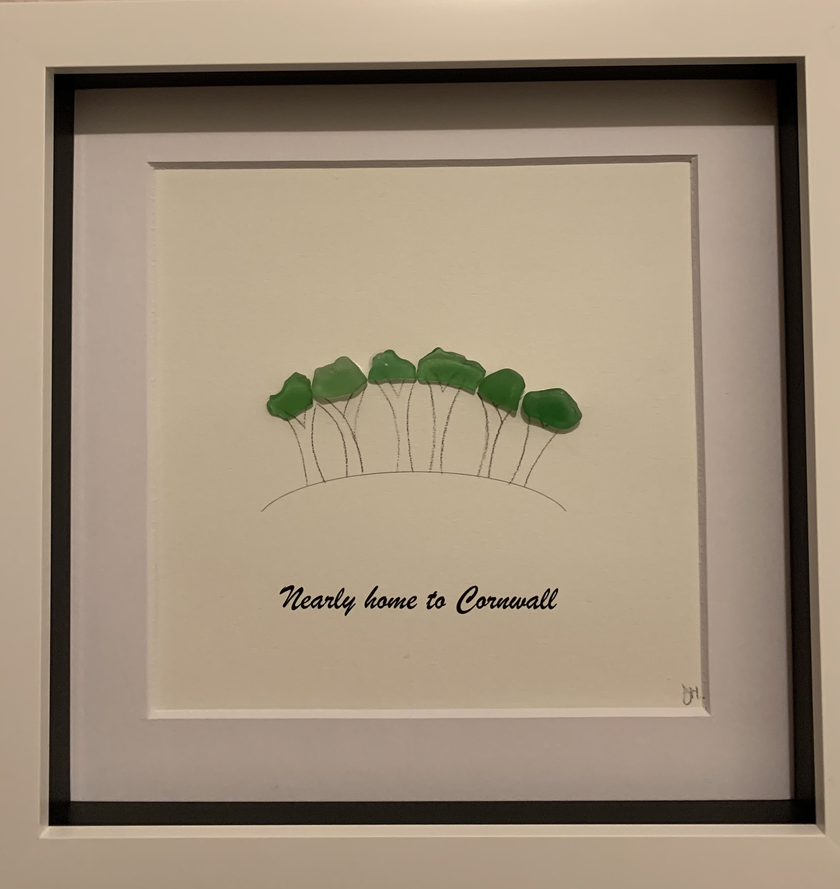 Cornish Sea Glass. Nearly Home to Cornwall Tree Picture. Frame - Etsy UK