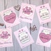 Cute Kids' Printable Pink Cat-themed Valentine Cards for School ...