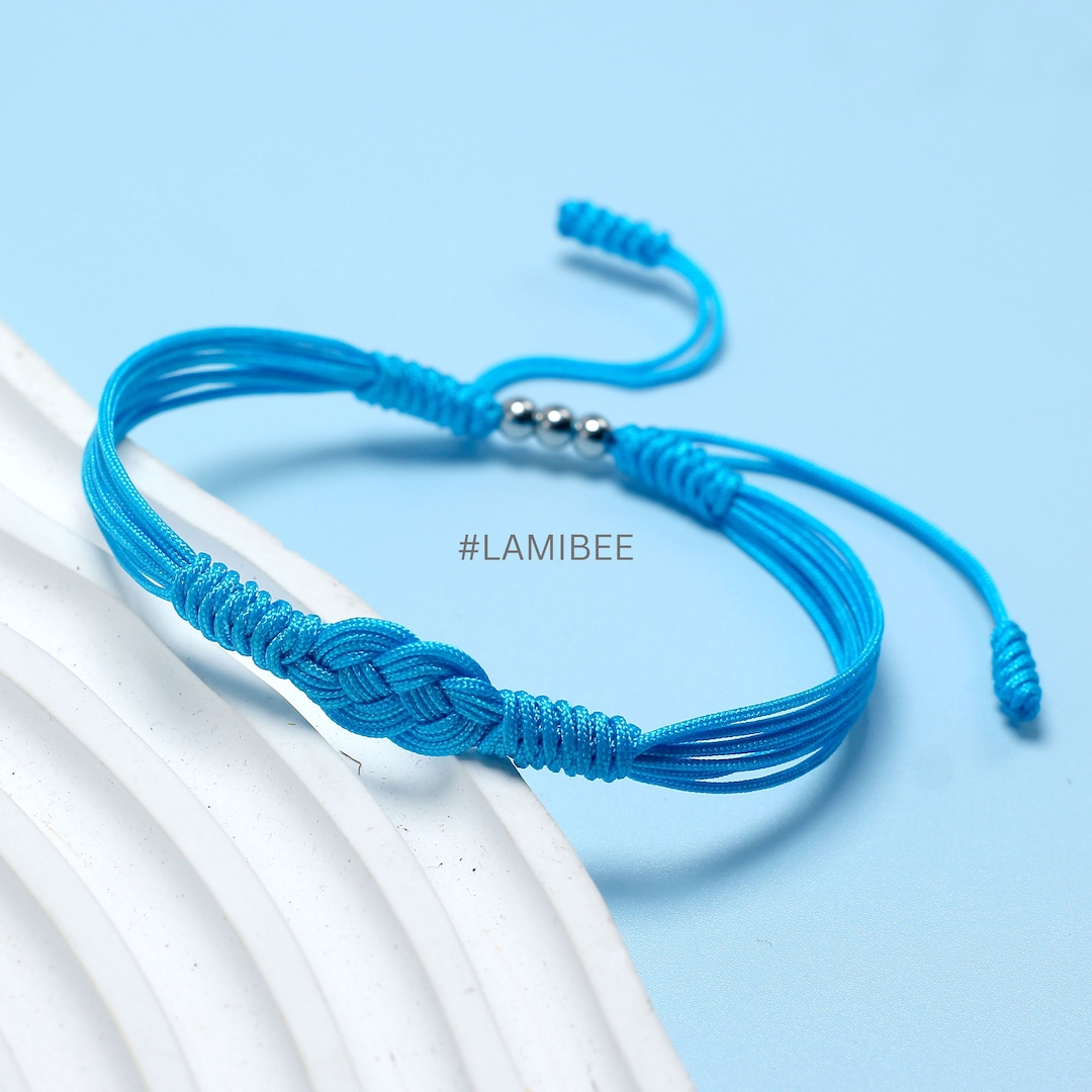 Vivid Blue Friendship Infinity Protection Bracelet, Forever Lucky and ...