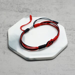 Red and Black Infinity Protection Bracelet, Forever Lucky and Safe ...