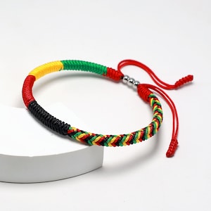 Juneteenth Africa Bracelet, Country Proud, Country Flag Tibetan Wrist ...