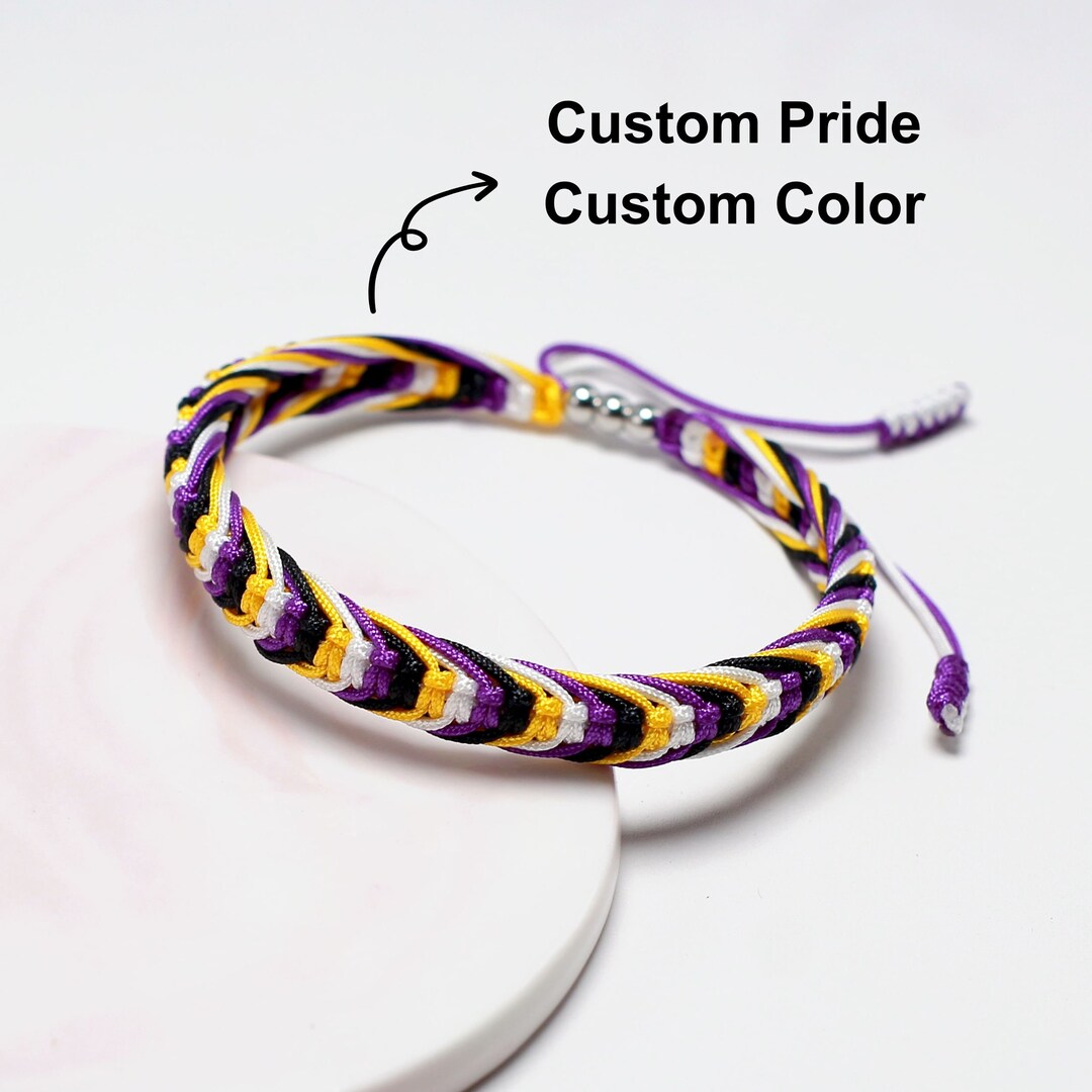 Pride Bracelet for Pride Month, Custom Pride Flag Bracelet, LGBT Proud ...