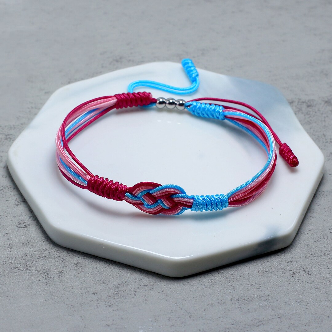 Transfeminine Infinity String Bracelet, Transfeminine Stuff Flag, Pride ...