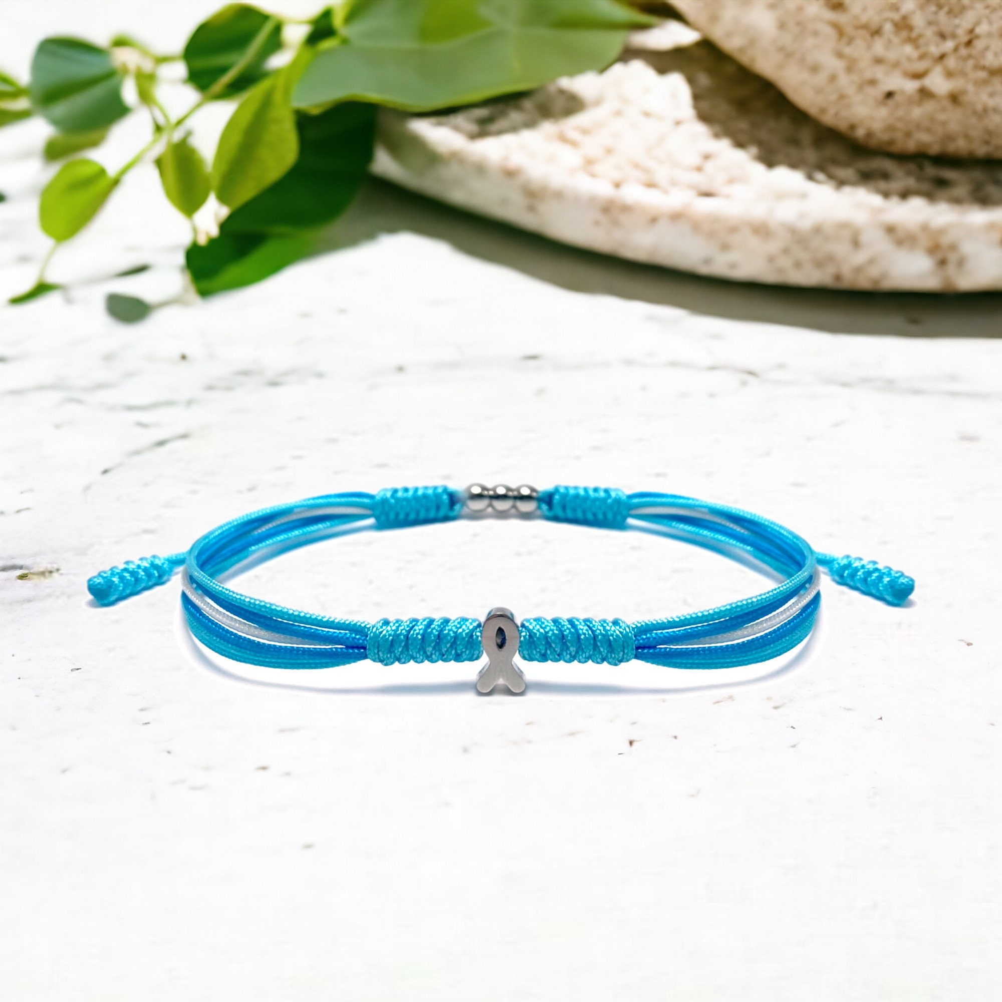 Teal Awareness Bracelet for PTSD, Anxiety, Food Allergy, PCOS, Sexual ...