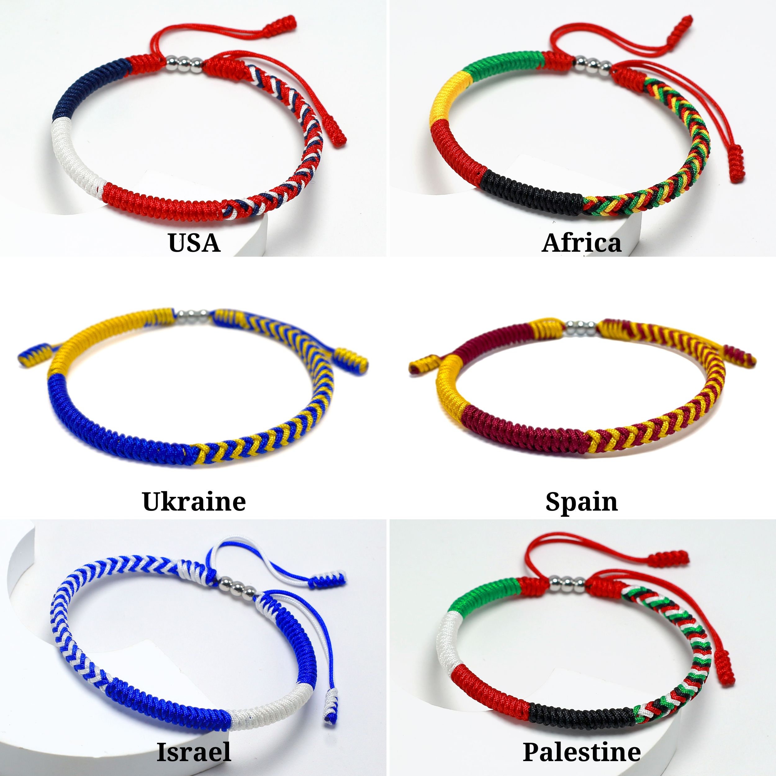 Juneteenth Africa Bracelet, Country Proud, Country Flag Tibetan Wrist ...