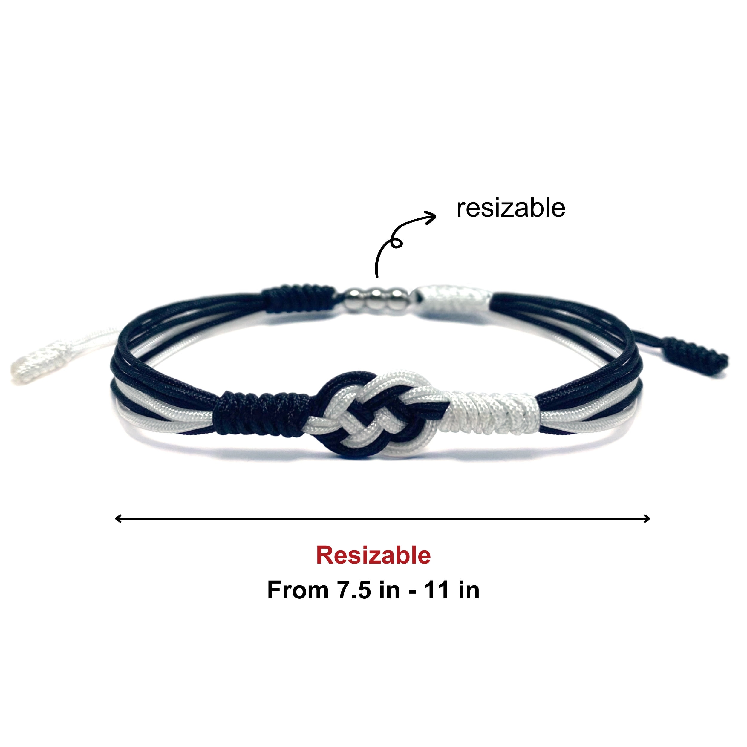 Black and White Awareness Bracelet for EDS, Anti-racism, Carcinoid ...