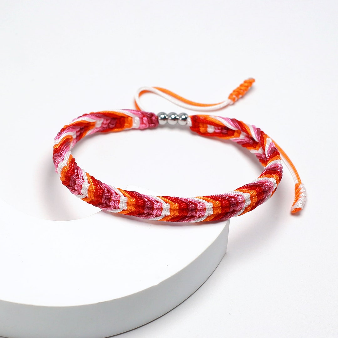 Lesbian Pride Bracelet, Proud Love Tibetan Wrist Wrap Bracelet, LGBT ...