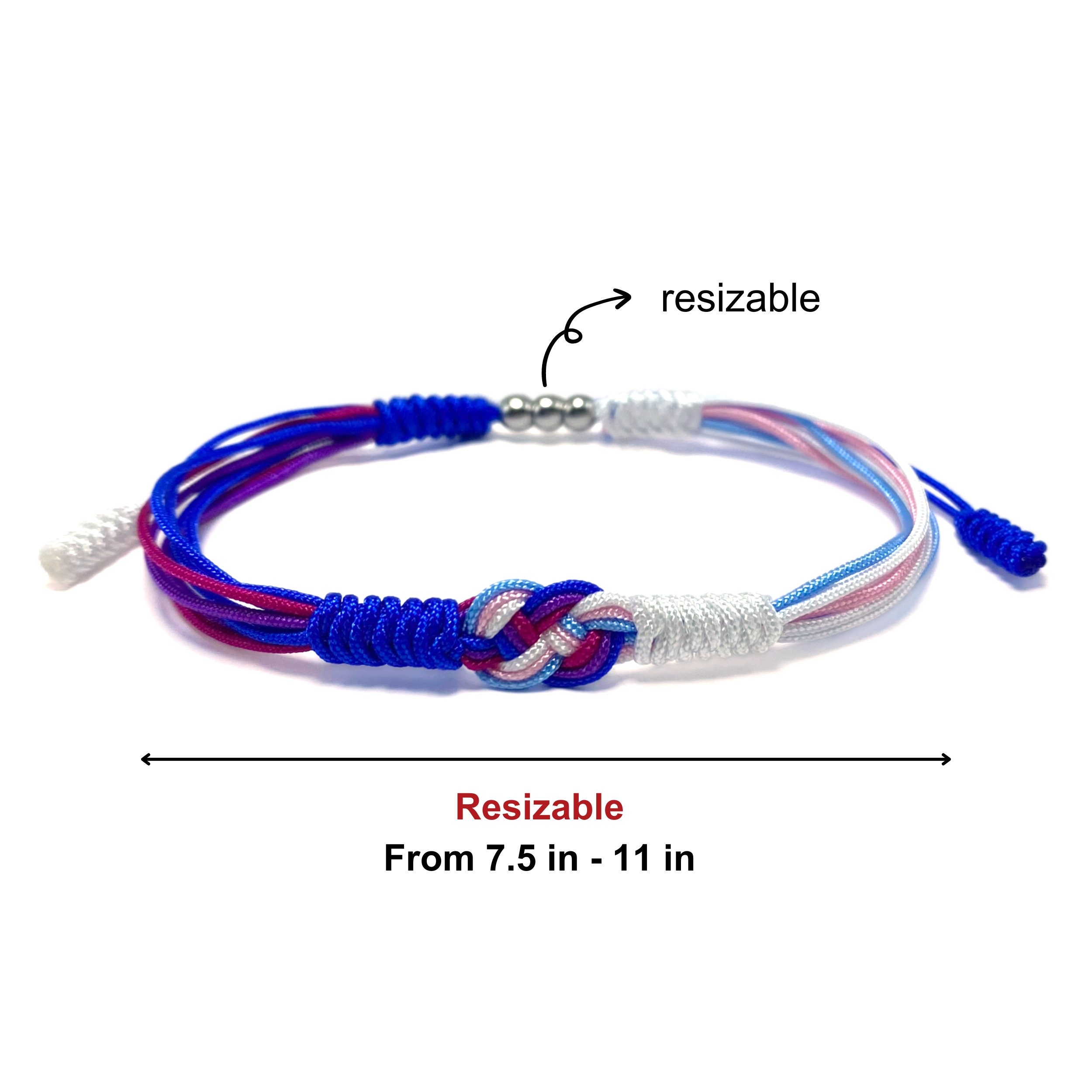 Transgender and Bisexual Infinity String Bracelet, Transgender and ...