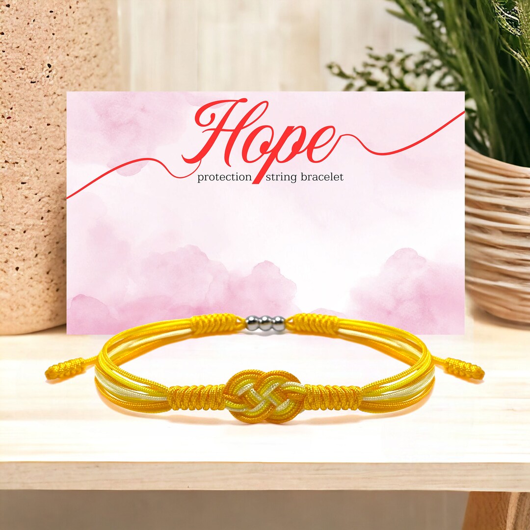 Yellow Awareness Bracelet for Adenosarcoma, Endometriosis, Bone Cancer ...
