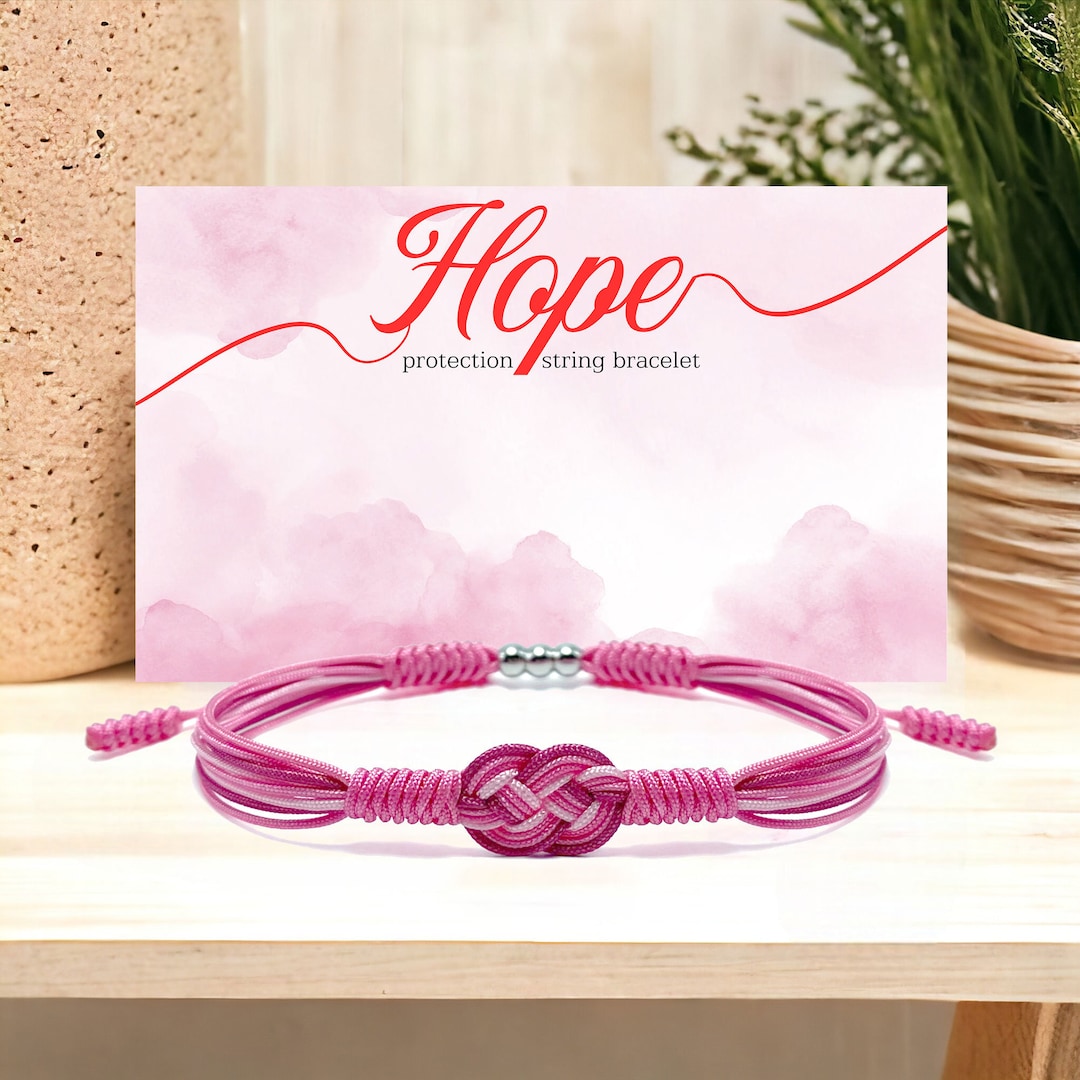 Pink Awareness Bracelet for Breast Cancer Awareness, Bracelet for A ...