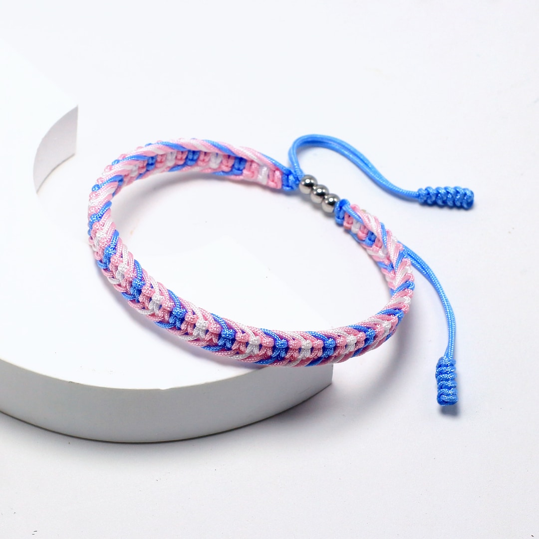 Transgender Pride Bracelet, Proud Love Tibetan Wrist Wrap Bracelet ...