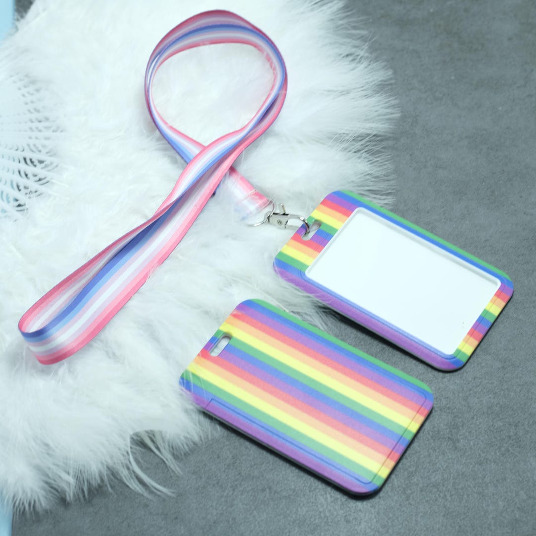 Bigender Silk Lanyard Flag Styles, Pride Month Accessories, LGBTQIA+ ...
