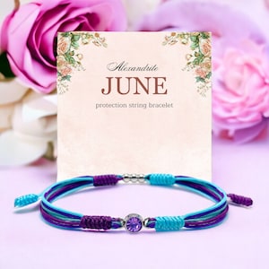 June Birth Month Stone Bracelet, Alexandrite Stone, Luck and Protection ...
