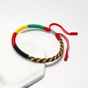 Juneteenth Africa Bracelet, Country Proud, Country Flag Tibetan Wrist ...