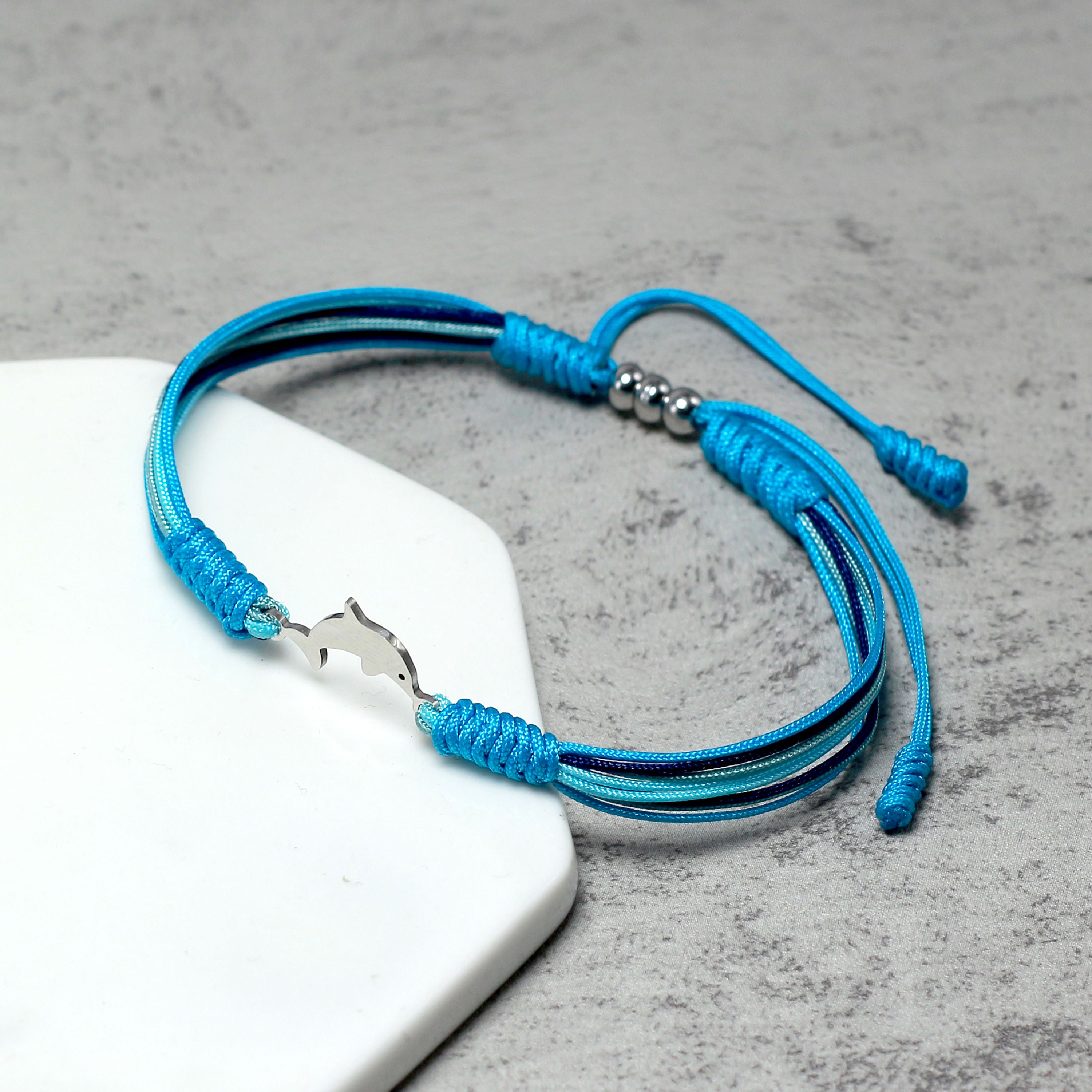 Dolphin Under the Sea Bracelet, Blue Marine Luck and Protection ...
