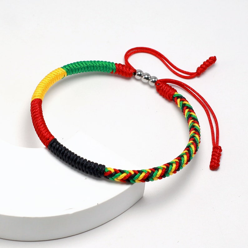 Juneteenth Africa Bracelet, Country Proud, Country Flag Tibetan Wrist ...