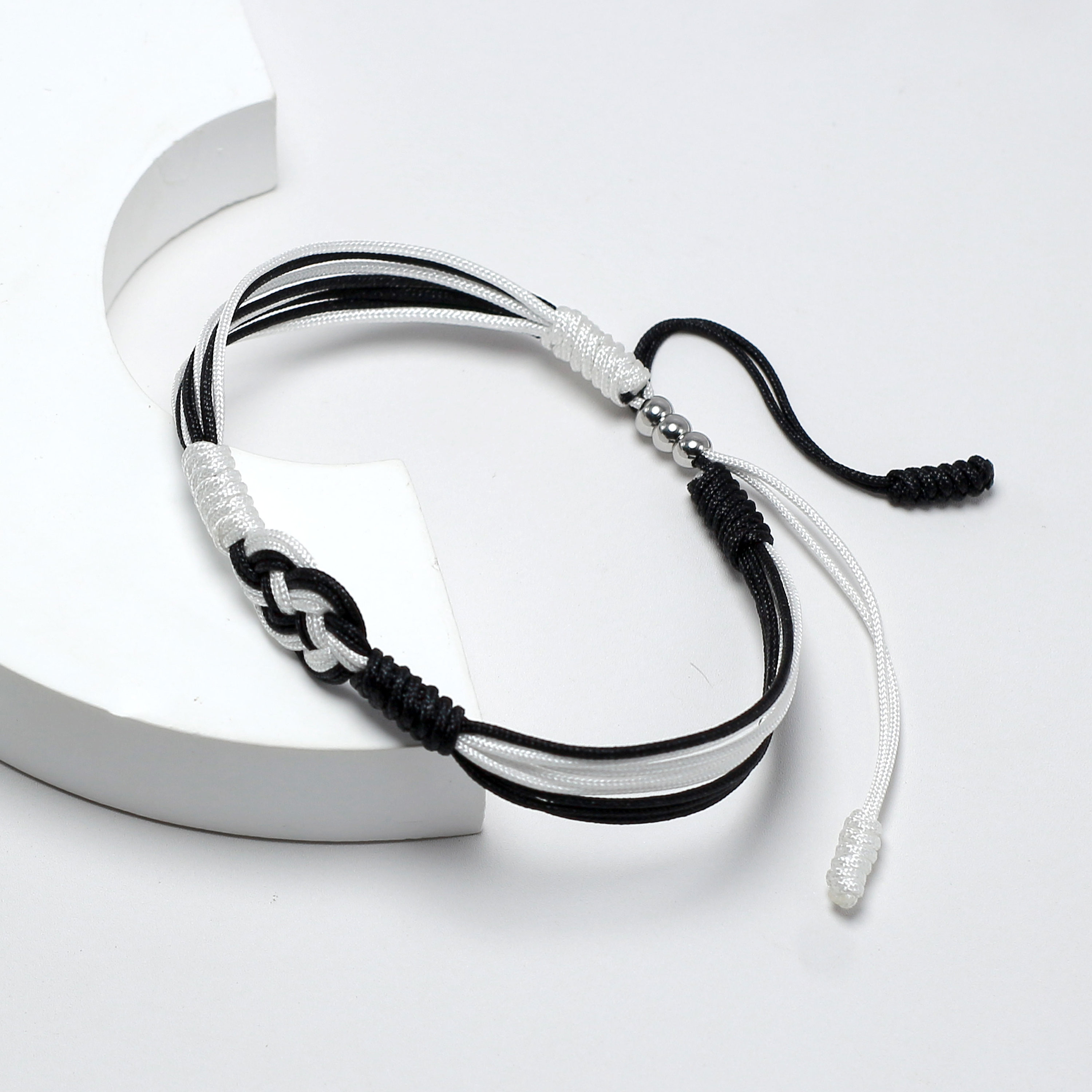 Black and White Awareness Bracelet for EDS, Anti-racism, Carcinoid ...