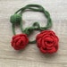 Custom Rose Hanger String Crochet Flower Curtain Tieback, Cute Crochet ...