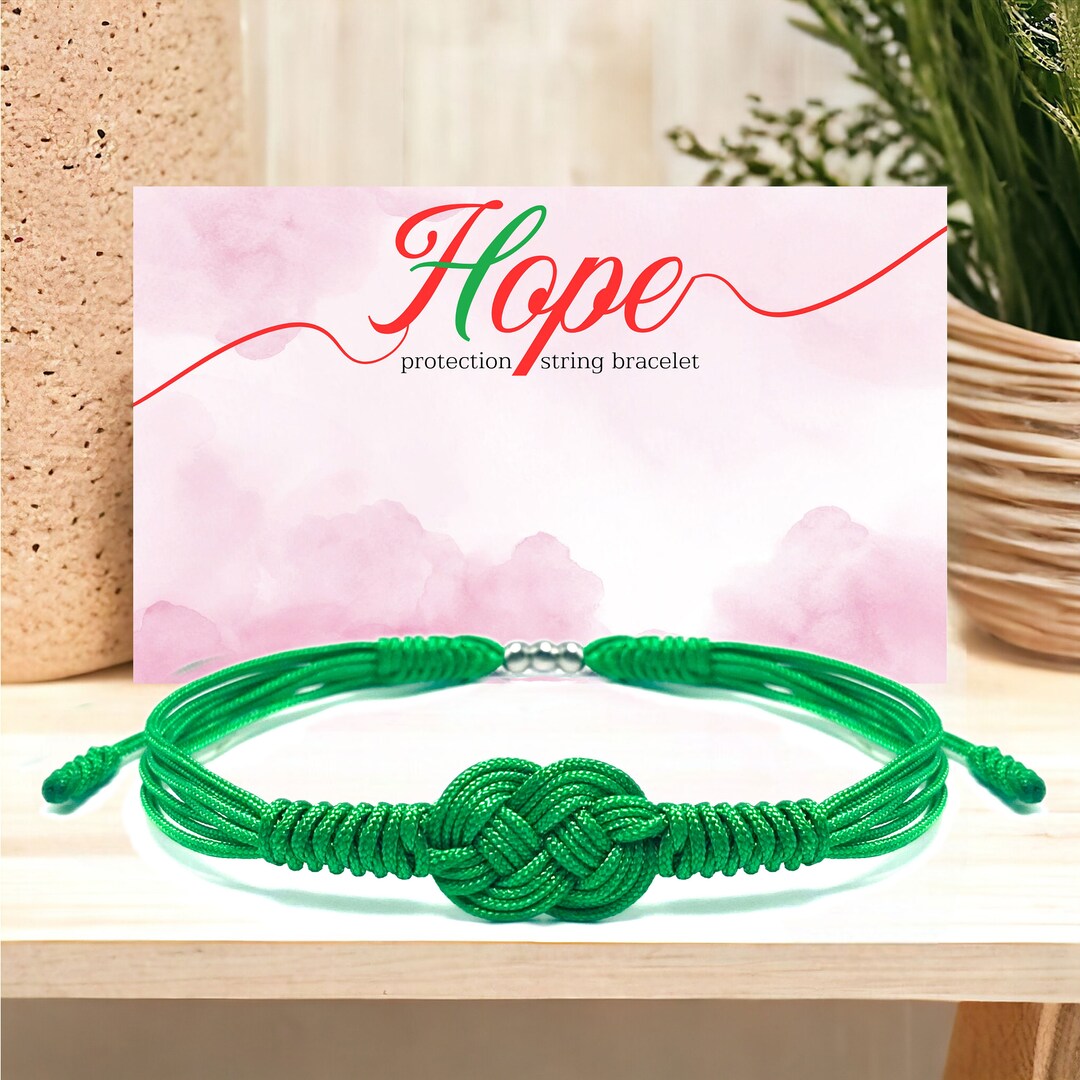 Green Awareness String Bracelet for Organ Donor, Mental Health ...