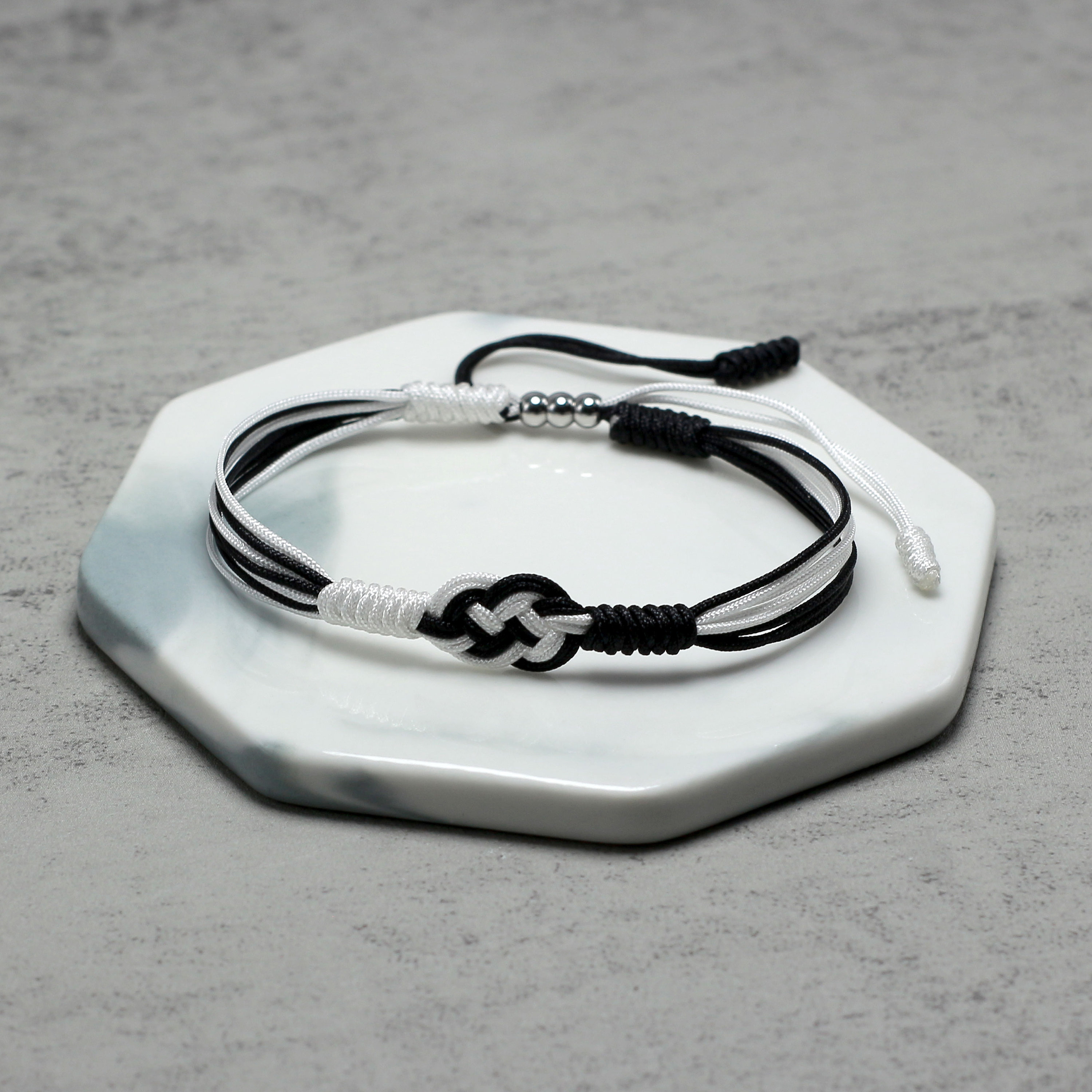 Black and White Awareness Bracelet for EDS, Anti-racism, Carcinoid ...