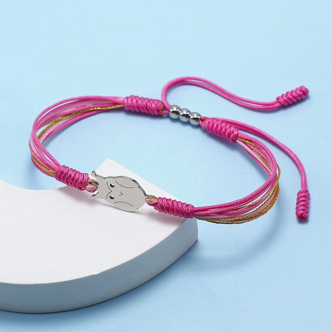 Pink Owl String Bracelet, Lucky and Protection String, Appreciation ...