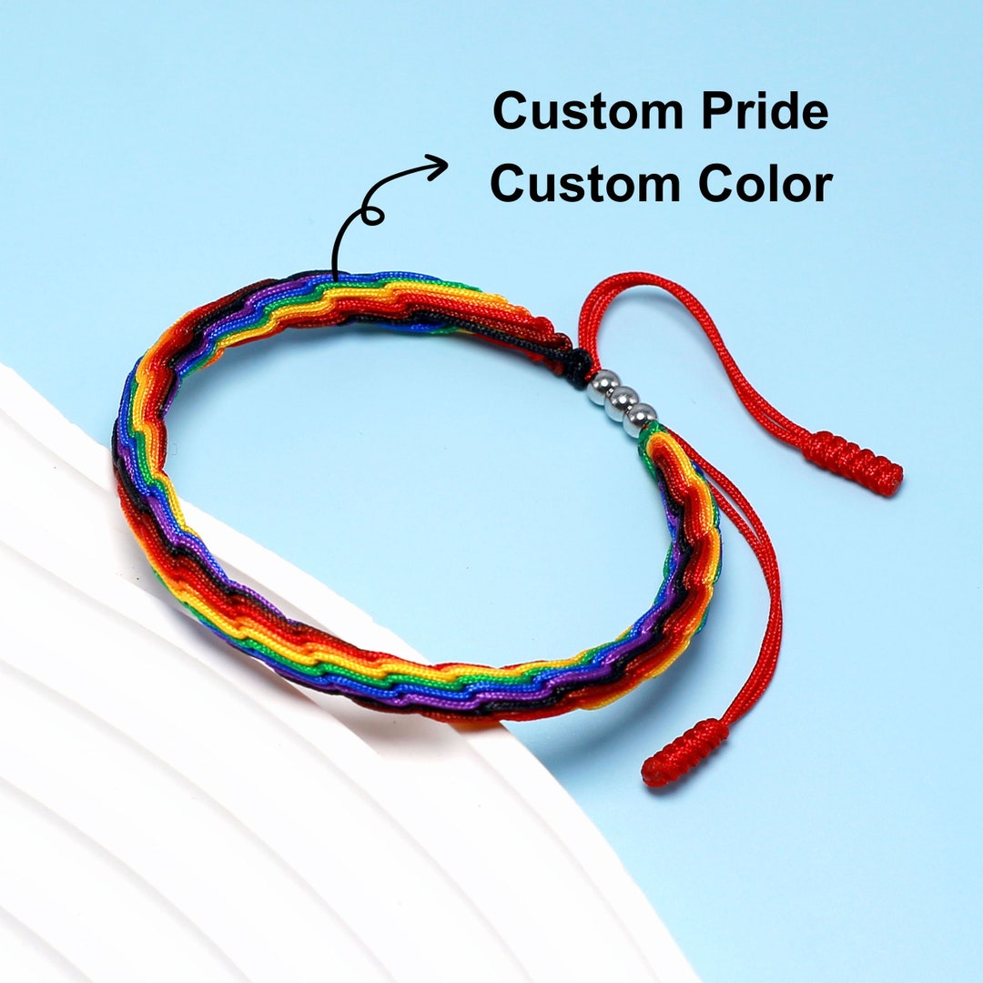 Custom Pride Bracelet, Pride Flag Bracelet for Pride Month, LGBTQA+ ...