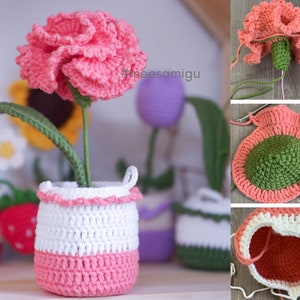 Crochet Carnation January Birth Flower Crochet, PDF Pattern Instant ...