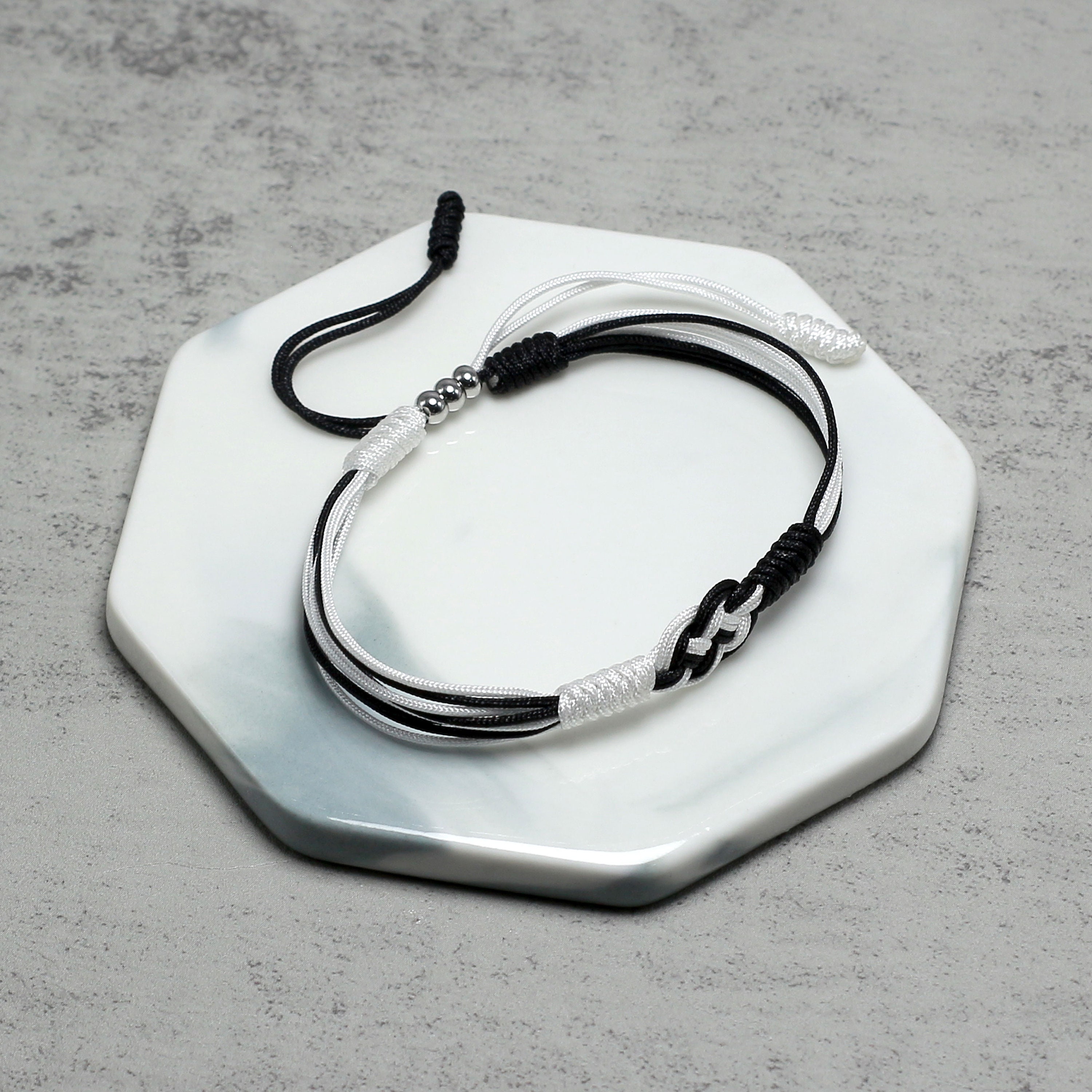 Black and White Awareness Bracelet for EDS, Anti-racism, Carcinoid ...