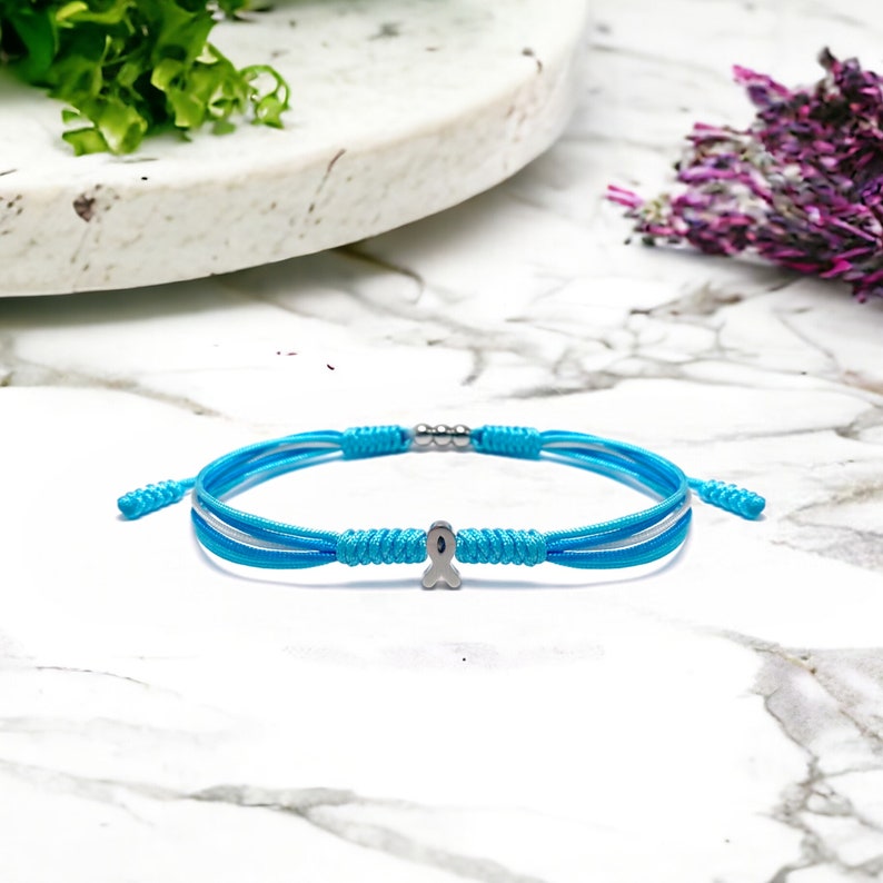 Teal Awareness Bracelet for PTSD, Anxiety, Food Allergy, PCOS, Sexual ...