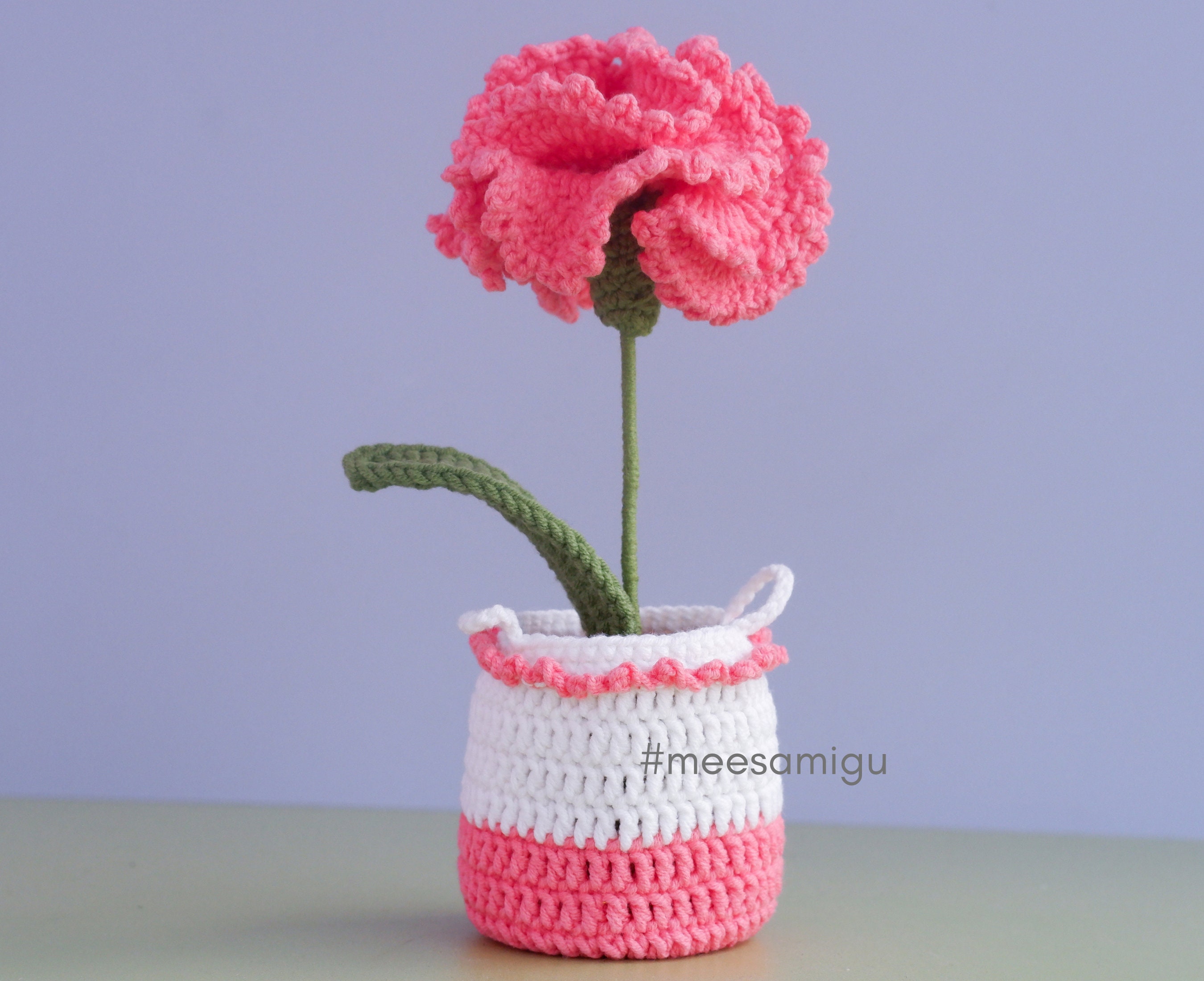 Crochet Carnation January Birth Flower Crochet, PDF Pattern Instant ...